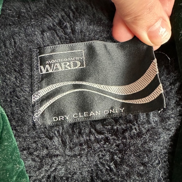 Vintage | Jackets & Coats | Vintage Montgomery Ward Dark Green Velvet ...